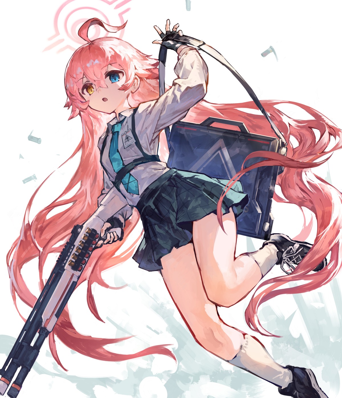 yanyan (shinken gomi) blue archive takanashi hoshino angel gun heterochromia seifuku | #1059881 ...